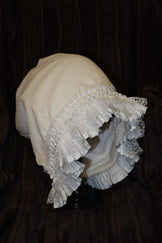 Handmade Lace Ruffle Beanie | Fashion | Three Fleas