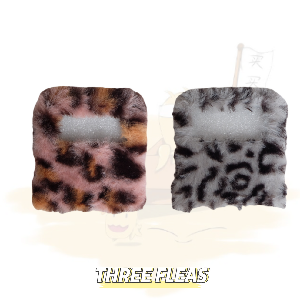 Leopard Print Furry Flip Phone Case | Phone Accessories | Three Fleas