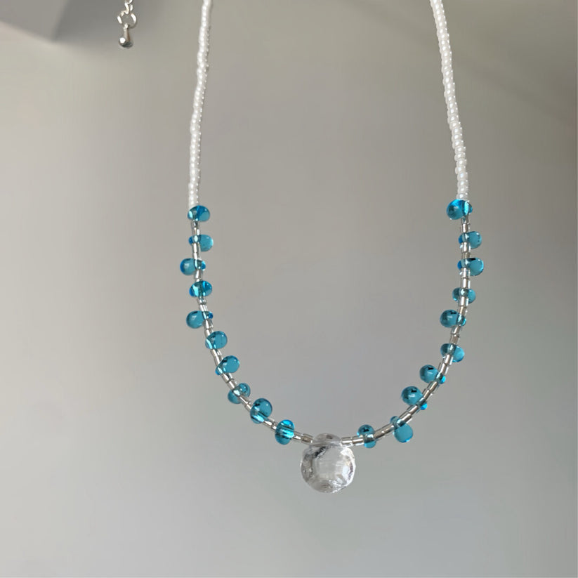 Icy Blue Coastal Vacation Necklace | Jewelry | Three Fleas