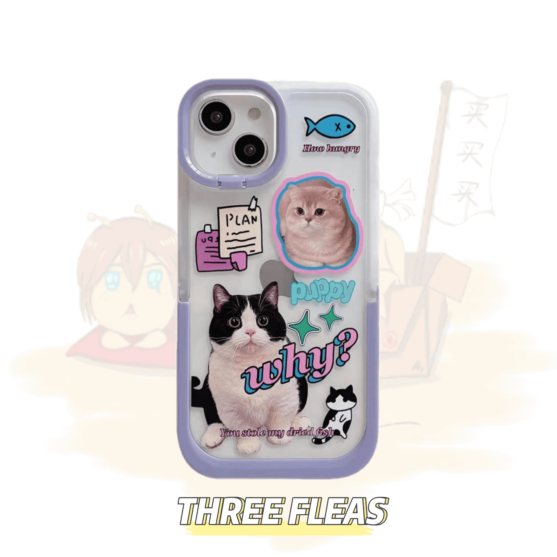 [ Meme Case ] Cats bracket all-in-one air-cusion phone case | iPhone ...