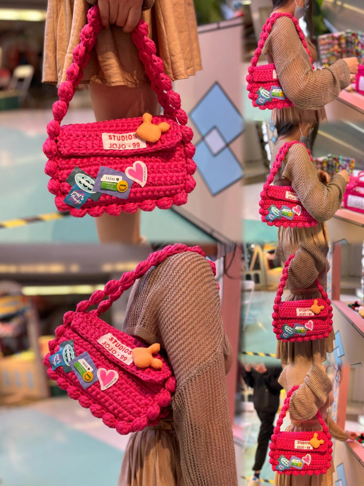 Mini Barbie Pink Crochet Bag | Bag | Three Fleas
