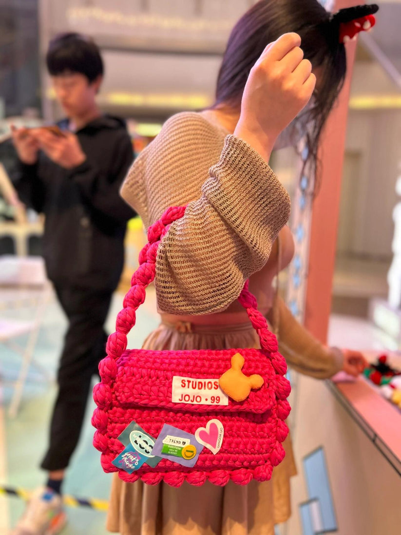 Mini Barbie Pink Crochet Bag | Bag | Three Fleas