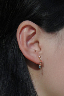 Mini Blue Red Earrings | Jewelry | Three Fleas