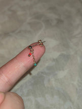Mini Blue Red Earrings | Jewelry | Three Fleas