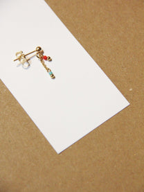 Mini Blue Red Earrings | Jewelry | Three Fleas