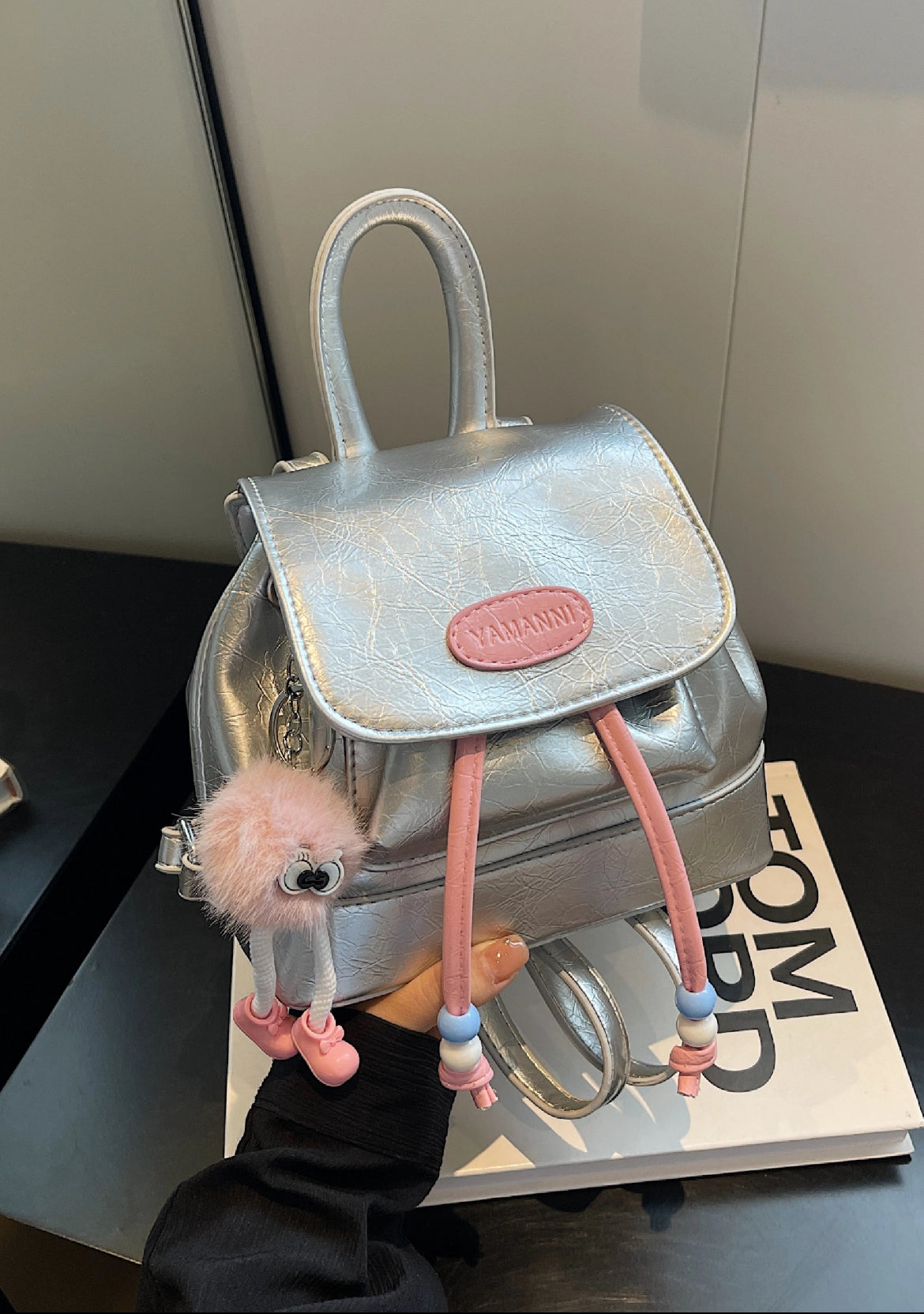 Mini Silver Backpack | Bag | Three Fleas