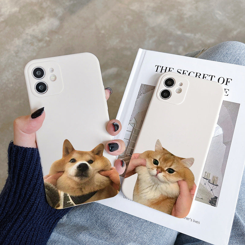 [ Meme Case ] Pinch face cat and dog| Phone Case | Three Fleas