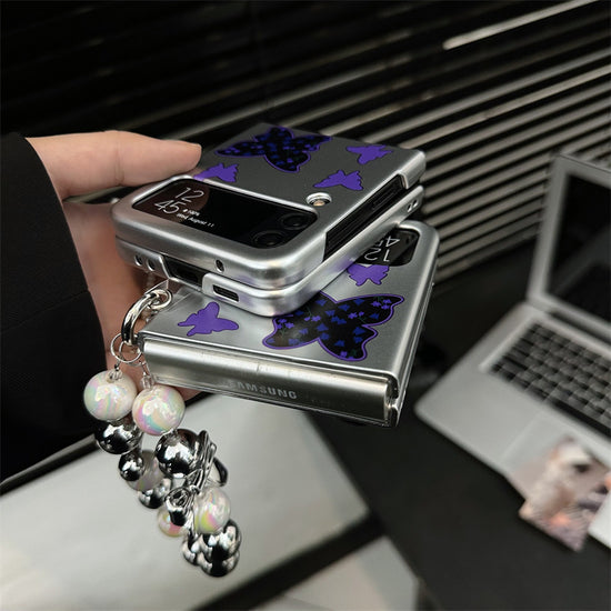 Y2k Purple Butterflies Galaxy Z Flip3/4 Phone Case | Samsung Phone Case ...