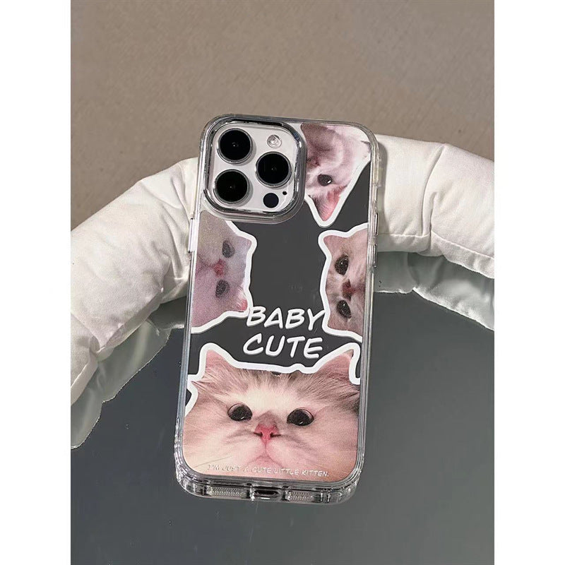 [ Meme Case ] Baby cute cat mirror phone case | iPhone Case | Three Fleas