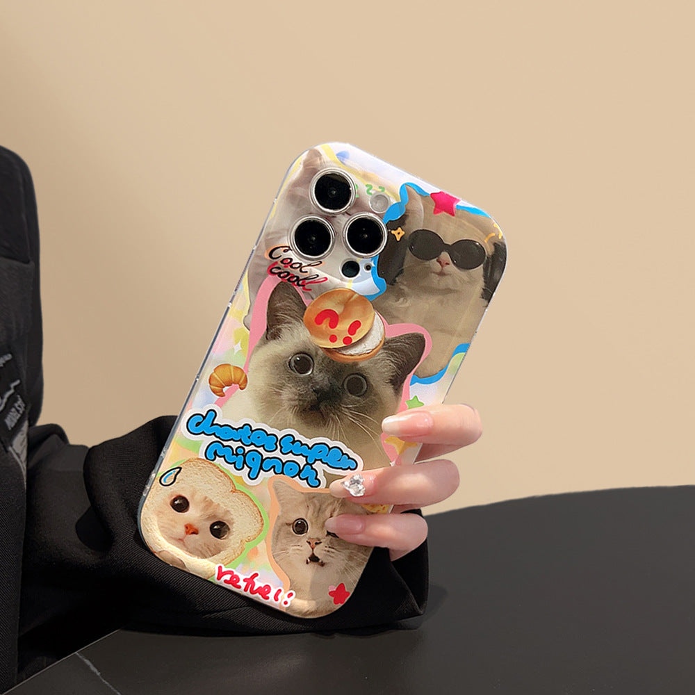 [ Meme Case ] Fat cat diary air-cusion phone case – Three Fleas