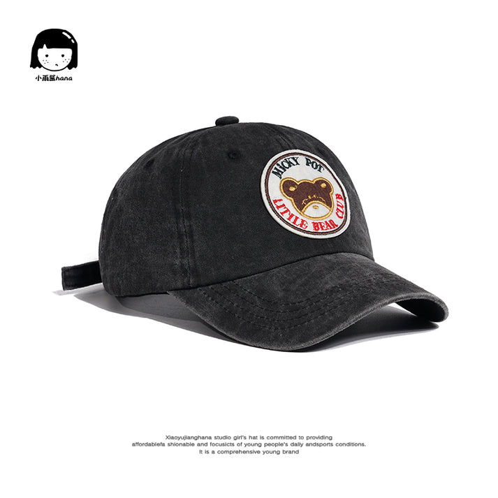Bear Patch Peaked Cap | Hat | Three Fleas
