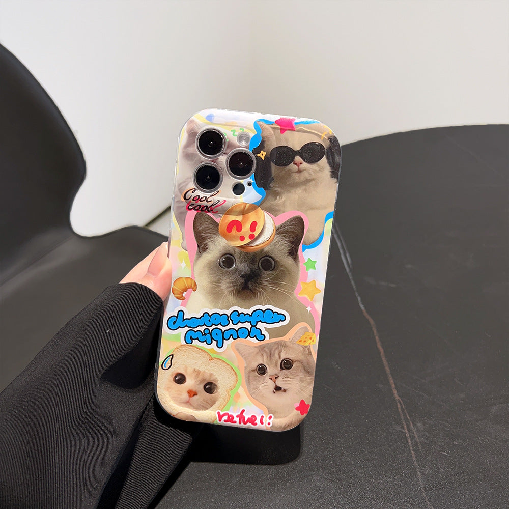 [ Meme Case ] Fat cat diary air-cusion phone case – Three Fleas