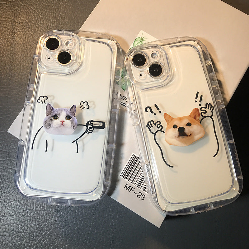 [ Meme Case ] Funny cat and dog protective air-cusion phone case ...