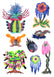 Original Design Magic Plants Waterproof Temporary Tattoo Stickers Set ...