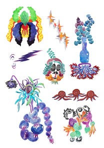 Original Design Magic Plants Waterproof Temporary Tattoo Stickers Set ...
