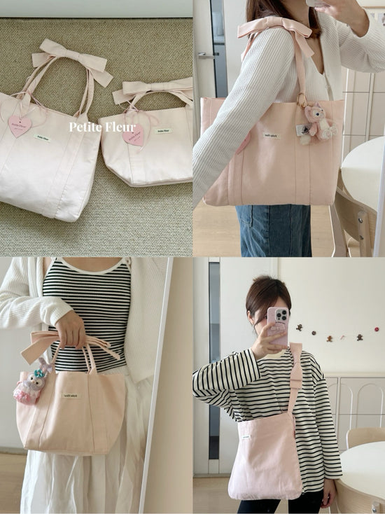 Pink Bow Shoulder Bag | Bag | Three Fleas
