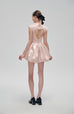 Pink Mini Dress with Open Heart Back | Dress | Three Fleas