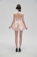 Pink Mini Dress with Open Heart Back | Dress | Three Fleas