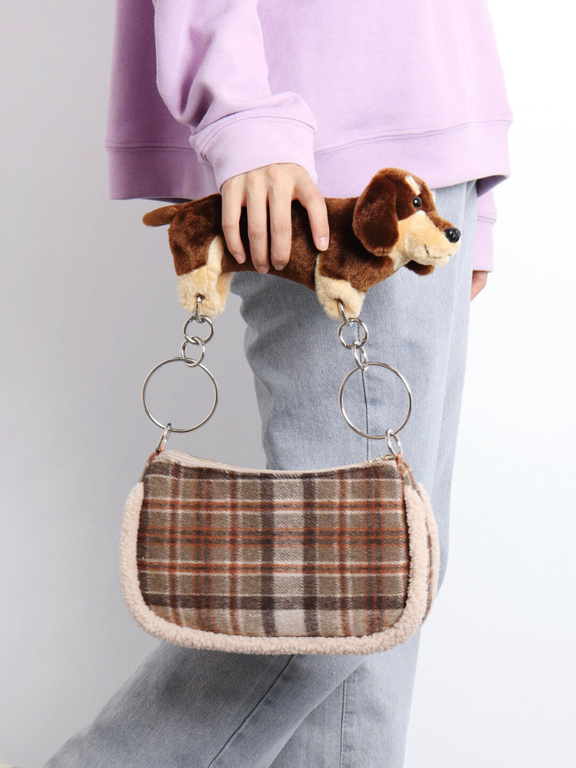Plush Dachshund Shoulder Bag | Bag | Three Fleas