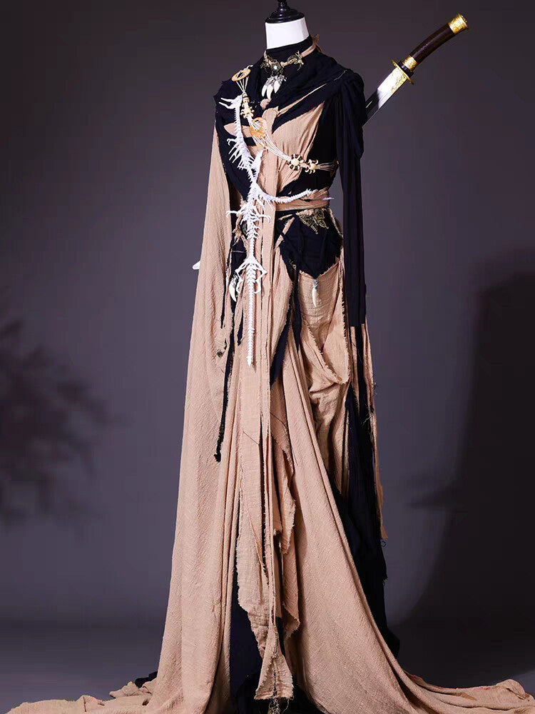 Post-Apocalyptic Wasteland Cape Dress | Cosplay Costume | Three Fleas