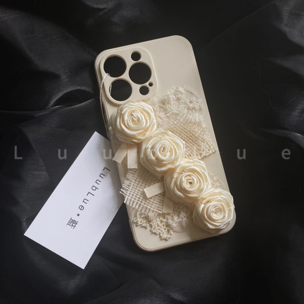 Pure White Roses Phone Case | Phone Case | Three Fleas