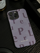 Purple Alphabet Printed Phone Case | iPhone Accessories | Three Fleas