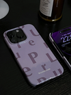 Purple Alphabet Printed Phone Case | iPhone Accessories | Three Fleas