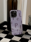 Purple Alphabet Printed Phone Case | iPhone Accessories | Three Fleas