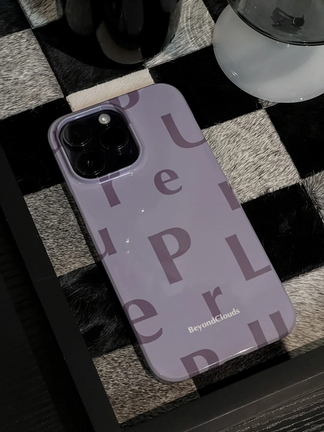 Purple Alphabet Printed Phone Case | iPhone Accessories | Three Fleas