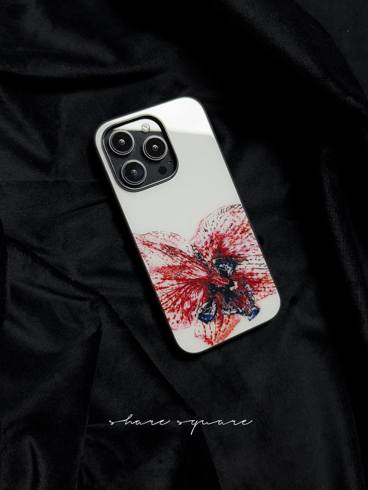 Red Abstract Flowers Phone Case | Phone Case | Three Fleas