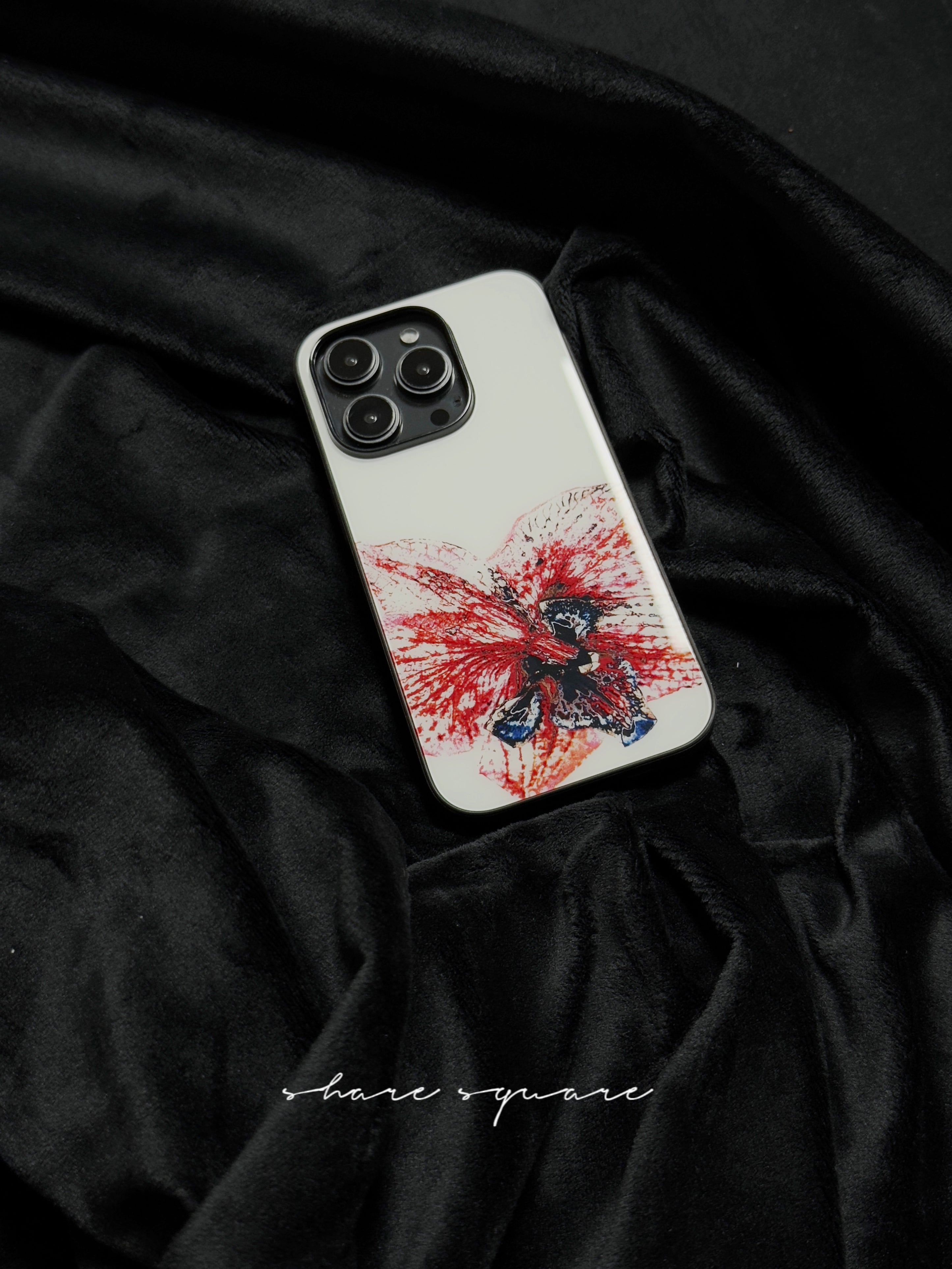 Red Abstract Flowers Phone Case | Phone Case | Three Fleas
