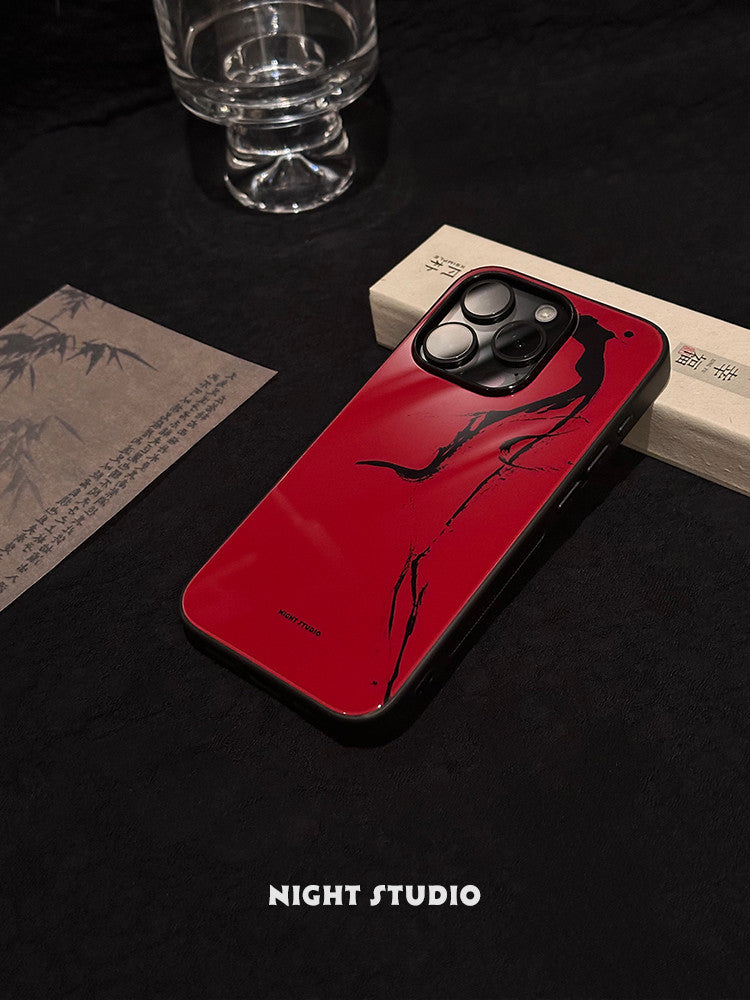 Red Calligraphy Phone Case | Phone Case | Three Fleas