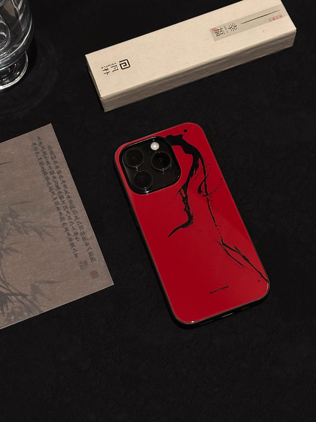 Red Calligraphy Phone Case | Phone Case | Three Fleas