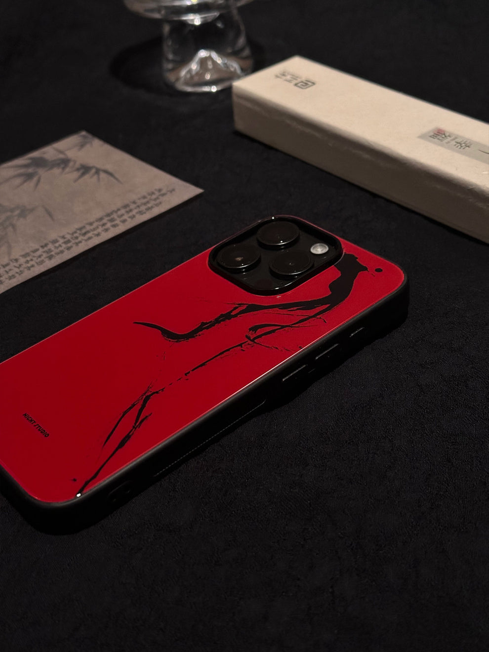 Red Calligraphy Phone Case | Phone Case | Three Fleas