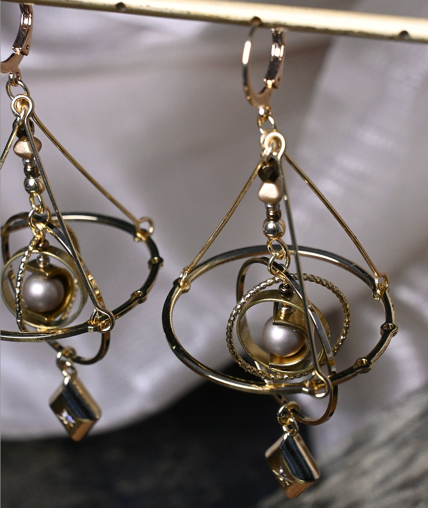 Solar Dial Track Earrings | Jewelry | Three Fleas