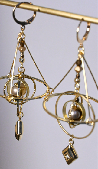 Solar Dial Track Earrings | Jewelry | Three Fleas