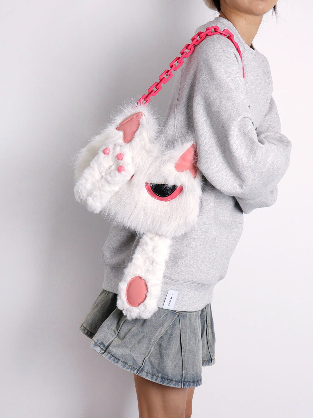 Sweet Cool White Cat Shoulder Bag | Bag | Three Fleas
