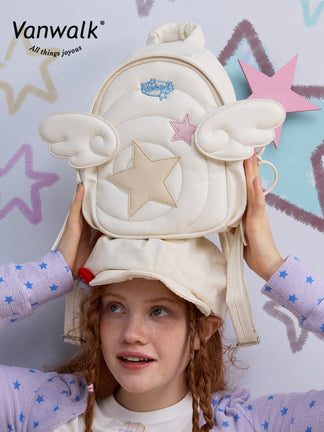 Vanwalk Lucky Star Series Angel's Wings Backpack | Bag | Three Fleas