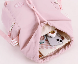 Vanwalk Sport Series Ruffled Drawstring Backpack | Bag | Three Fleas