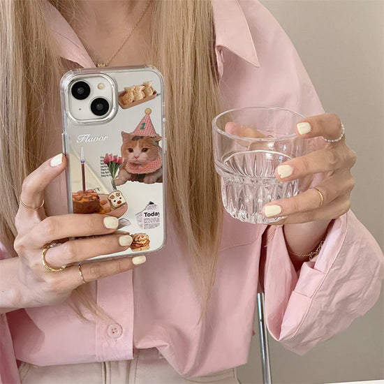 Birthday Cat Mirror Case for iPhone 11/12/13/14 ProMax | Phone Case ...