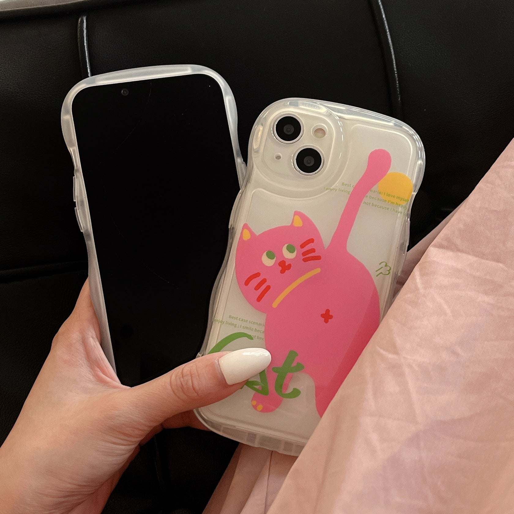 🐱A Pink Kitty Double-layer Full Protective iPhone Case | Phone ...
