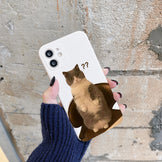 [ Meme Case ] Standing Cat Phone Case For Couple | Phone Case | Three Fleas